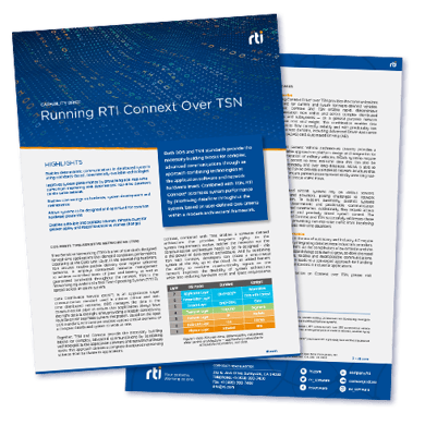 DDS and TSN: Converging Two Communications Standards